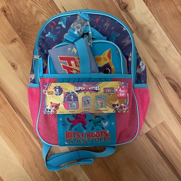 Disney | Accessories | Disney Jr Super Kitties 4 Piece Backpack Set ...